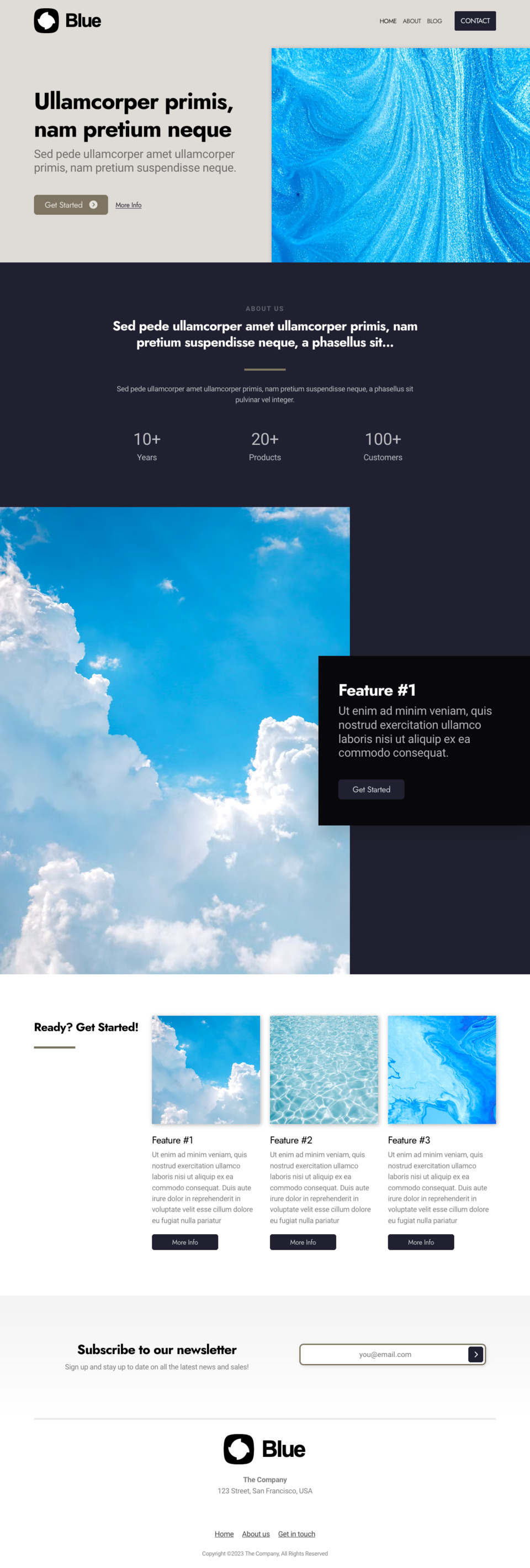 Blue Template - Customizable Website Theme for Easy Website Building ...