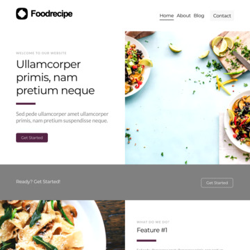 Food Recipe Template - Easy-to-Use Website Builder | Kopage