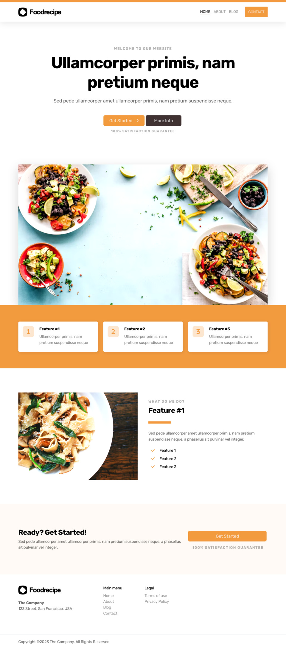 Food Recipe Template - Easy-to-Use Website Builder | Kopage