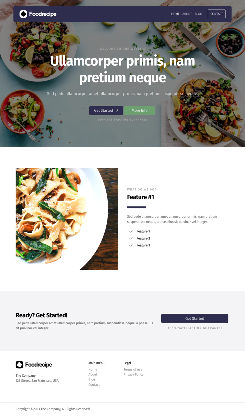 Food Recipe Template - Easy-to-Use Website Builder | Kopage