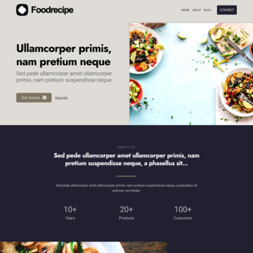 Food Recipe Template - Easy-to-Use Website Builder | Kopage