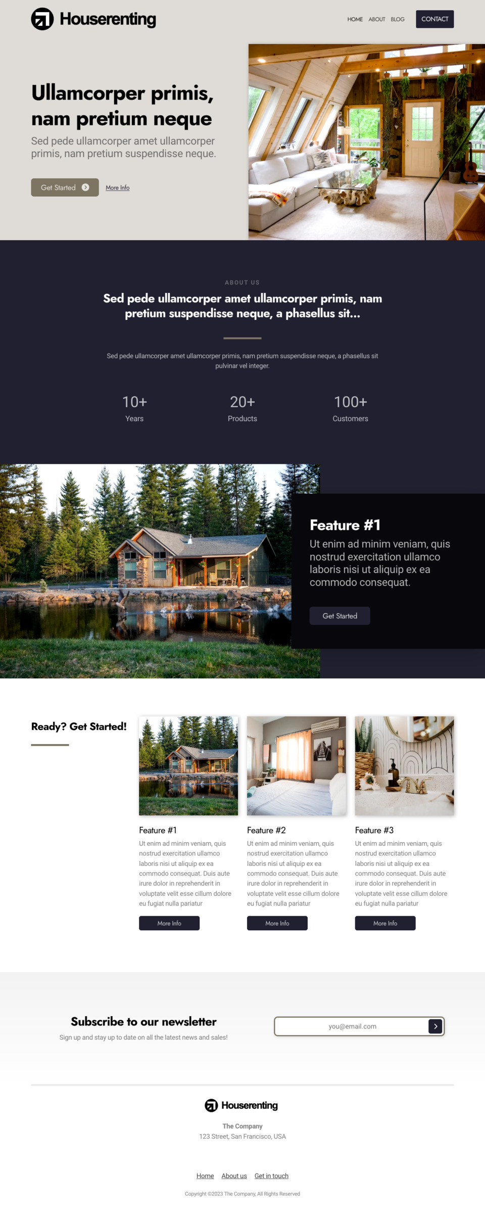 Fully Customizable House Renting Template for Your Website | Kopage