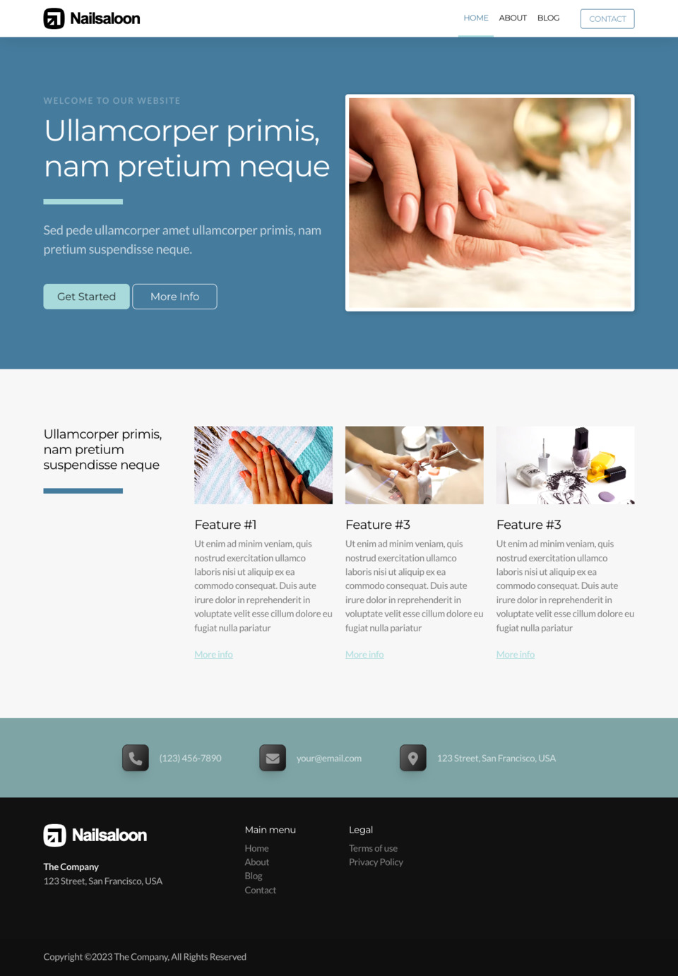 Nail Saloon Template - Easy-to-use Website Builder - Kopage
