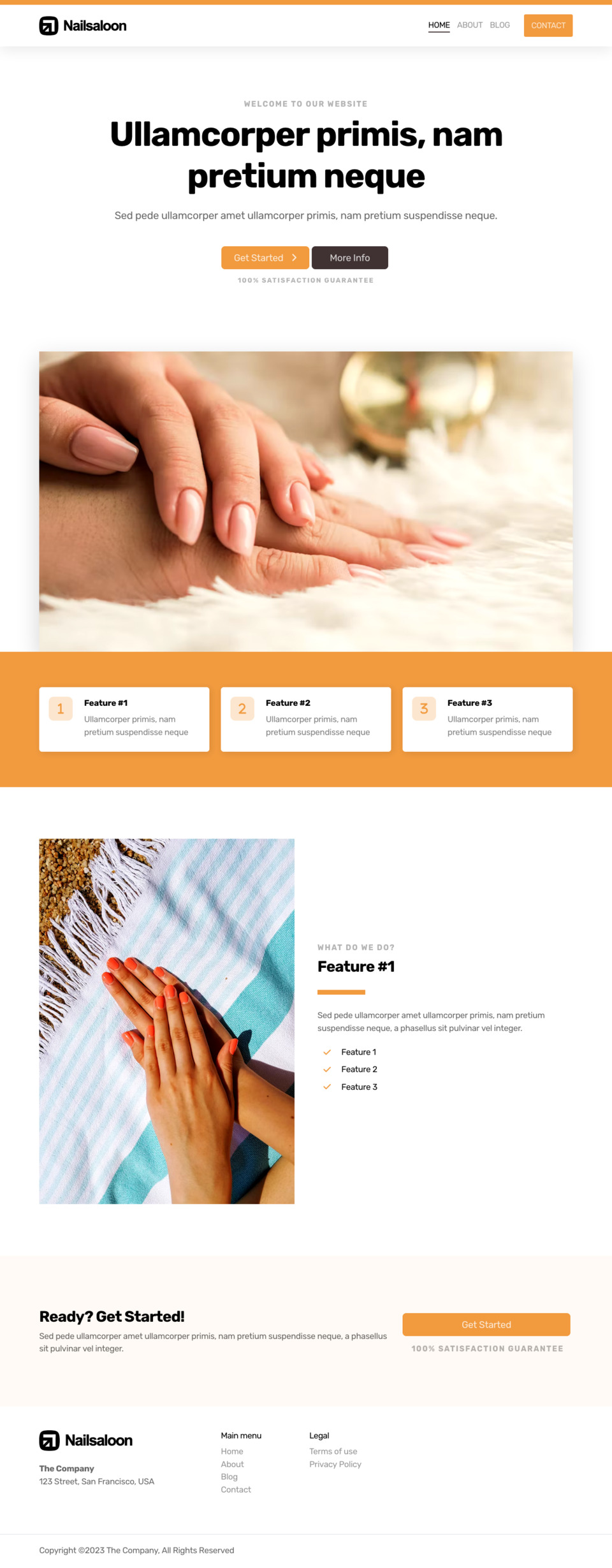 Nail Saloon Template - Easy-to-use Website Builder - Kopage
