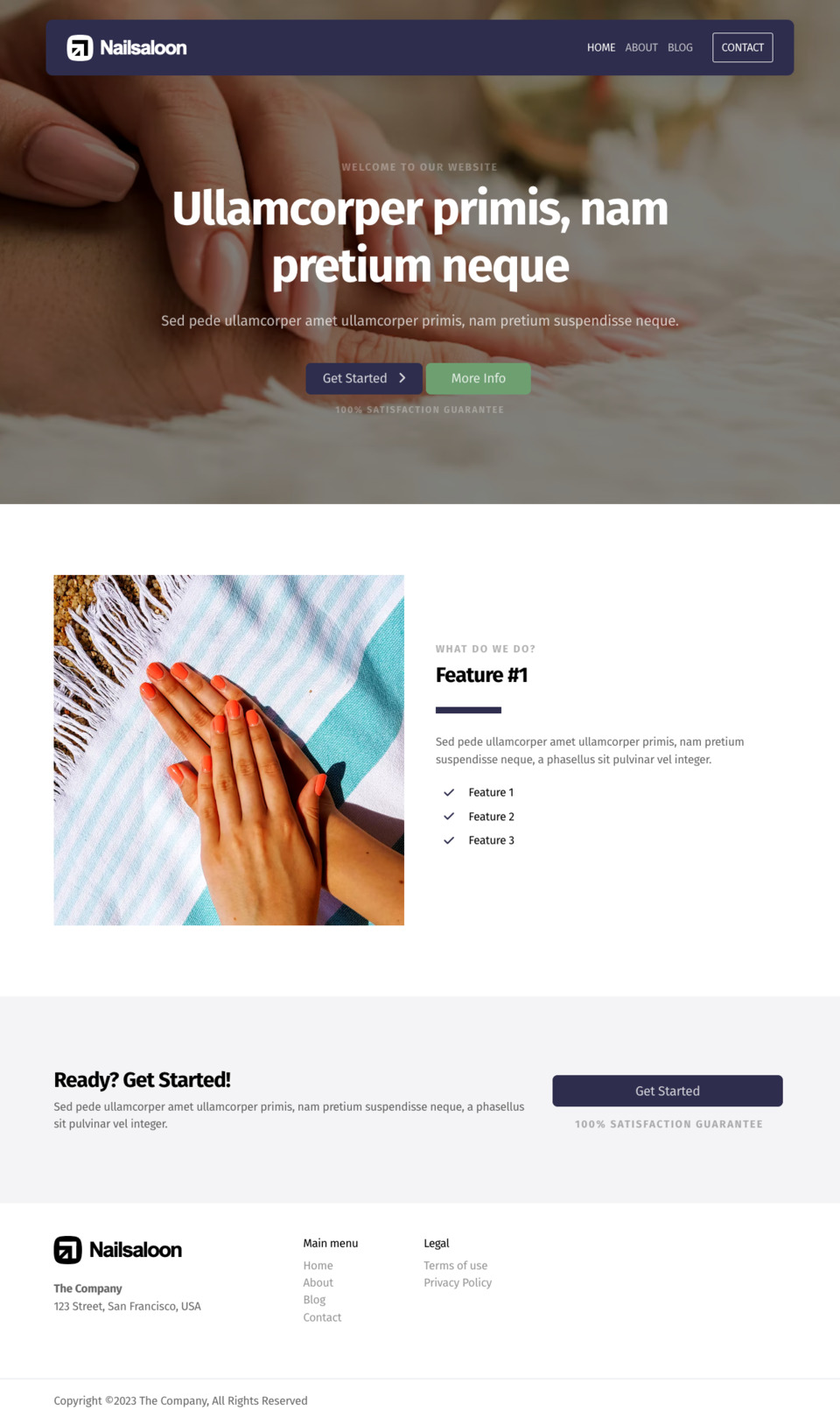 Nail Saloon Template - Easy-to-use Website Builder - Kopage