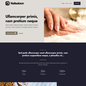 Nail Saloon Template - Easy-to-use Website Builder - Kopage