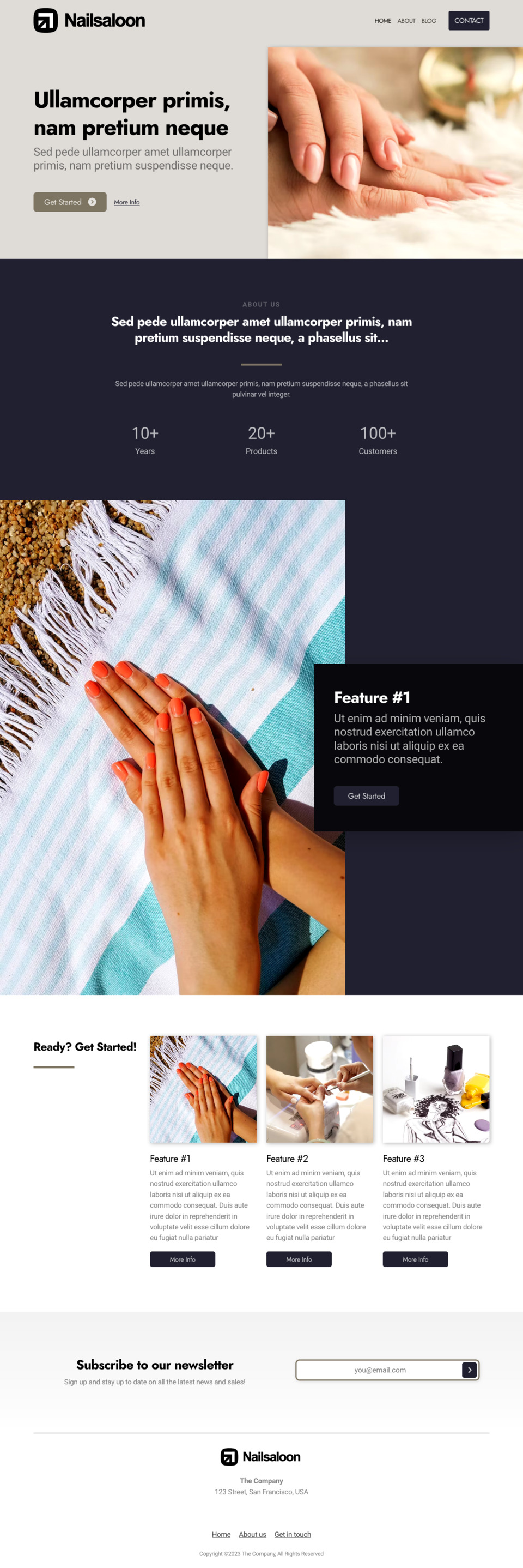 Nail Saloon Template - Easy-to-use Website Builder - Kopage