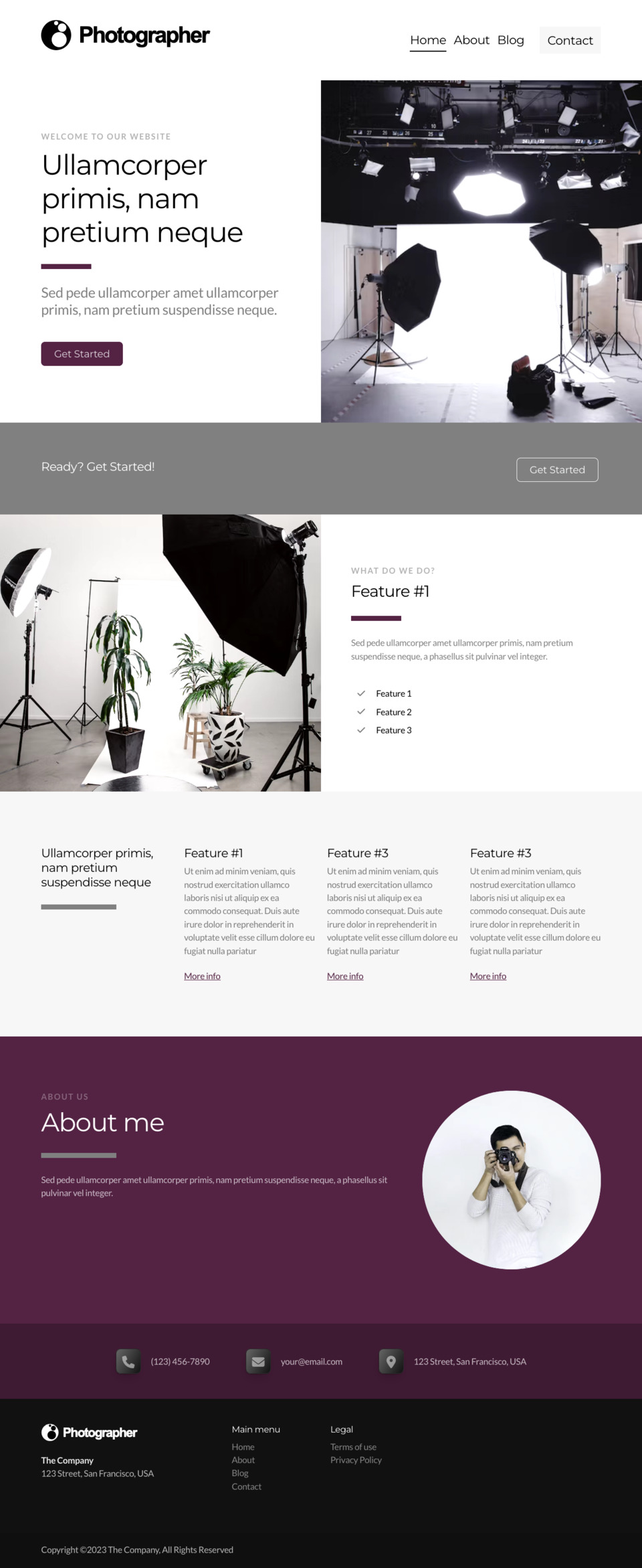 Photographer Template - Customize Your Professional Website Easily with ...
