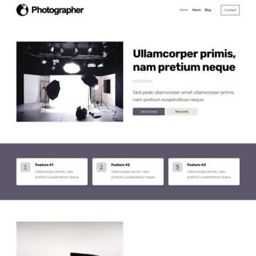 Photographer Template - Customize Your Professional Website Easily with ...