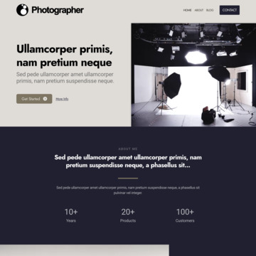Photographer Template - Customize Your Professional Website Easily with ...