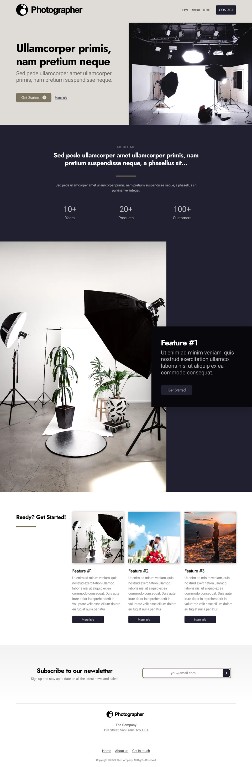 Photographer Template - Customize Your Professional Website Easily with ...