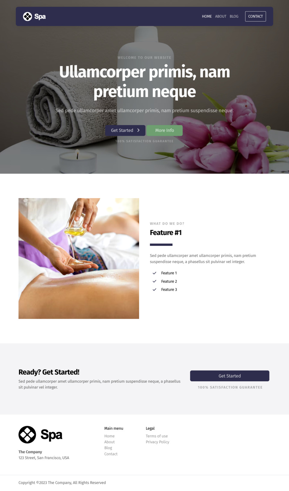 Spa Template - Create Your Custom Website Easily with Kopage