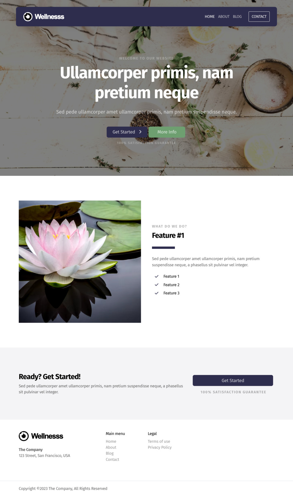 Wellness Template - Design Your Website with Ease | Kopage