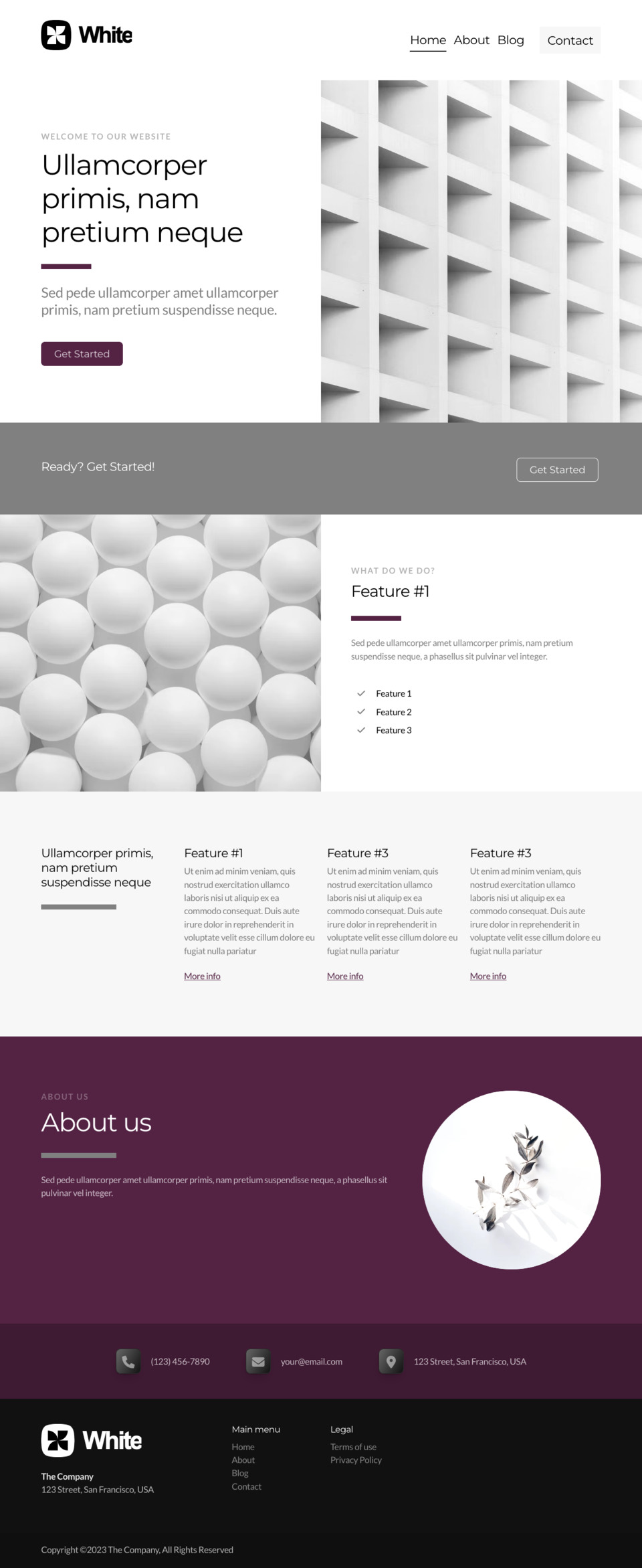 Easy-to-use White Template for Your Website - Kopage
