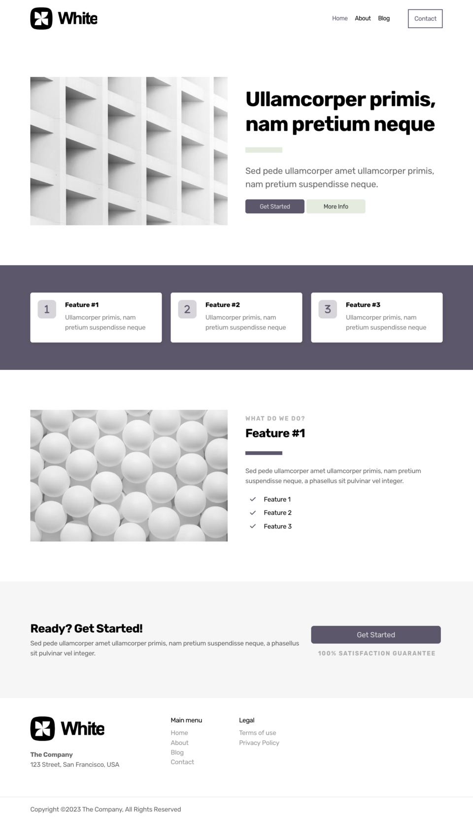 Easy-to-use White Template for Your Website - Kopage