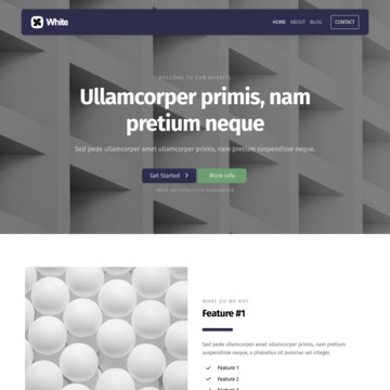 Easy-to-use White Template for Your Website - Kopage
