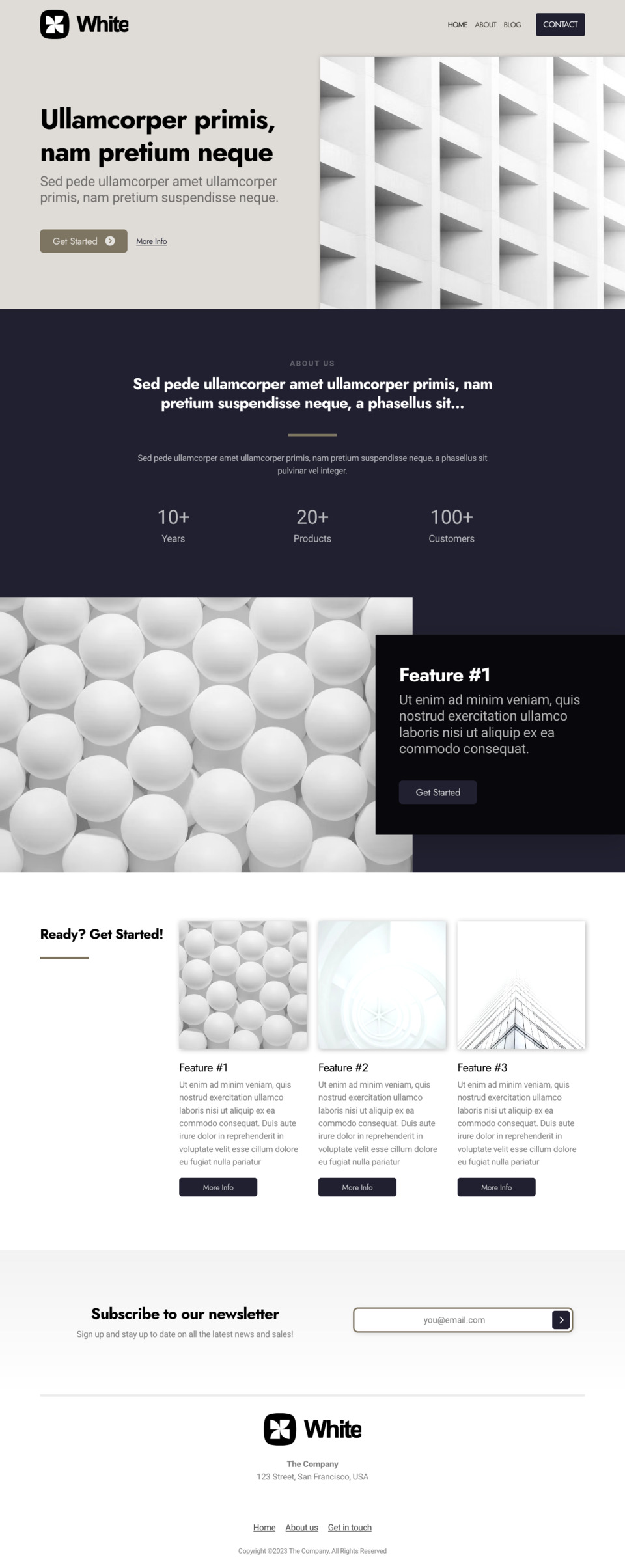 Easy-to-use White Template for Your Website - Kopage